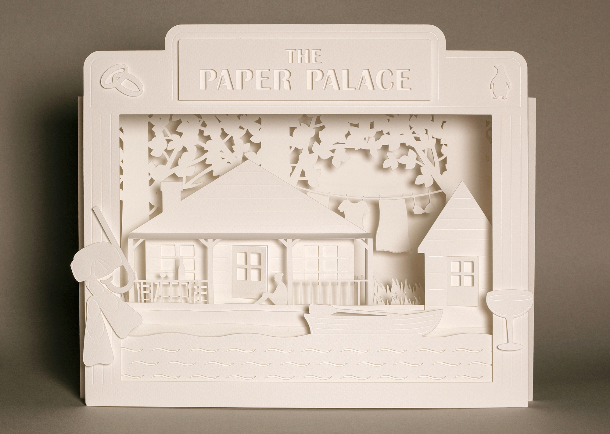 Paper Palace 3D Papercut Diorama illustration | Marina Rose