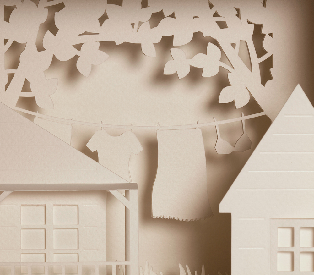 Paper Palace 3D Papercut Diorama illustration | Marina Rose