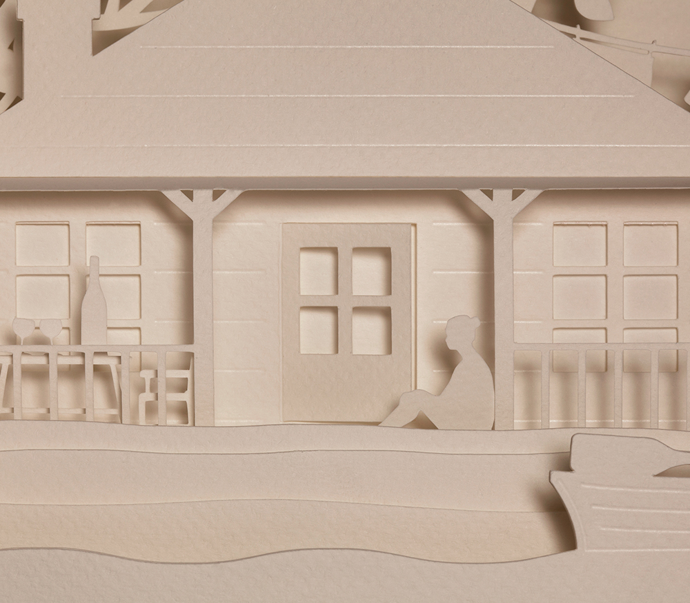 Paper Palace 3D Papercut Diorama illustration | Marina Rose